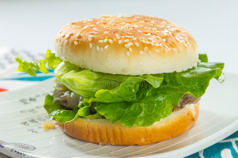 A tasty ham burger cuisine stock photo. Image of eating - 108878938