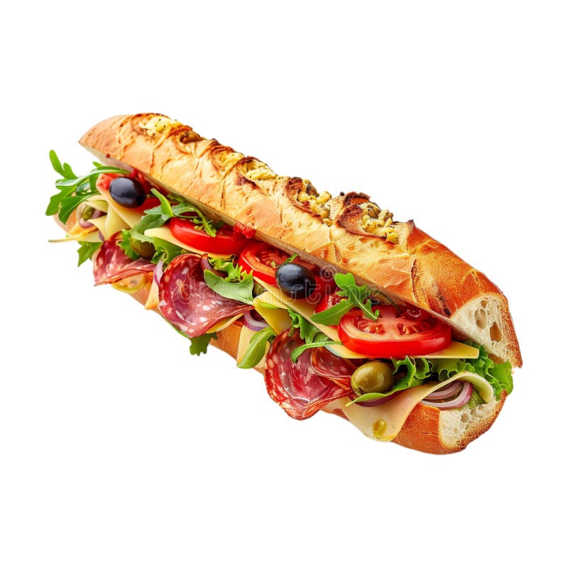 Tasty Italian Sandwich on Transparent Background - Ai Generated Stock ...