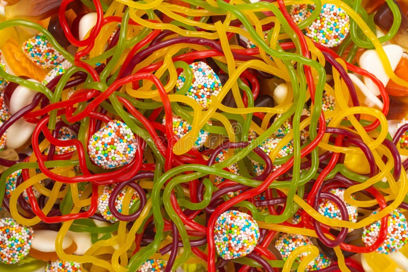 Tasty Jelly Sweets. Top View Stock Photo - Image of candy, sugar: 207974620