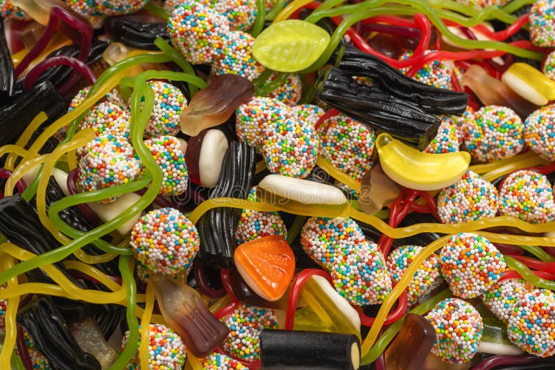 Tasty Jelly Sweets. Top View Stock Image - Image of delicious, bonbon ...