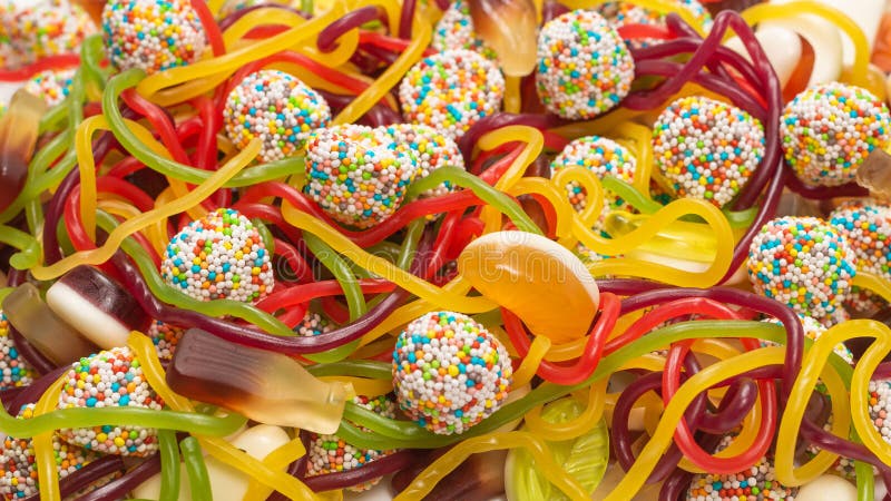 Tasty Jelly Sweets. Top View Stock Image - Image of chewy, isolated ...