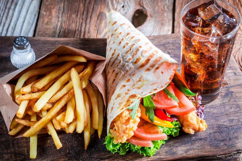 Tasty Kebab with Chicken and Vegetables Stock Photo - Image of dinner ...