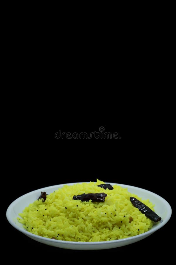 Tasty Lemon Rice Served in Plate Stock Image - Image of plate, healthy ...