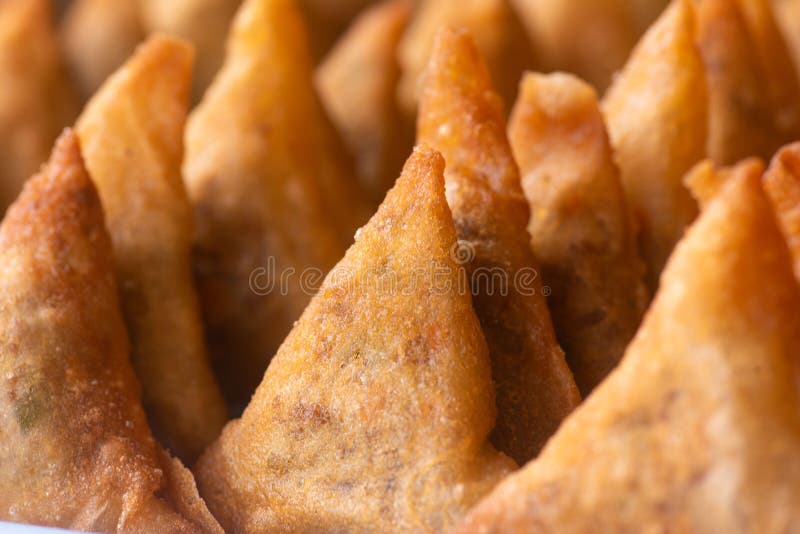 Tasty-looking Triangular Samosa Snack and Small Chops for Events and Parties Stock Photo - Image ...