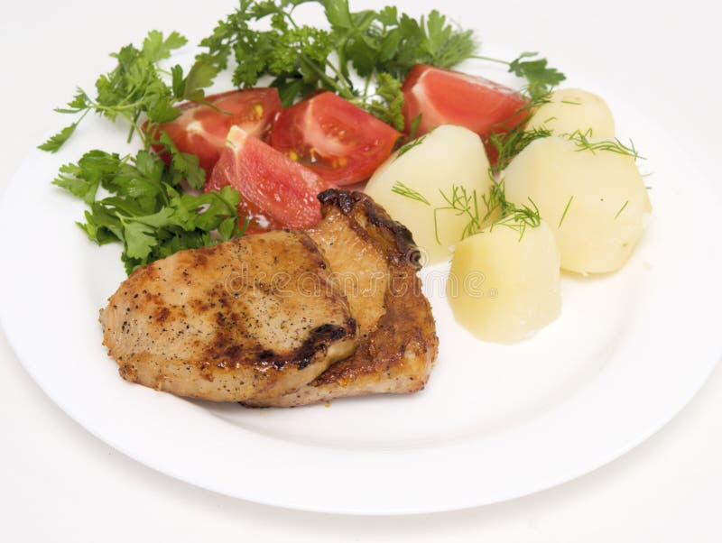 Tasty meat stock photo. Image of beef, plate, pork, grape - 10802268