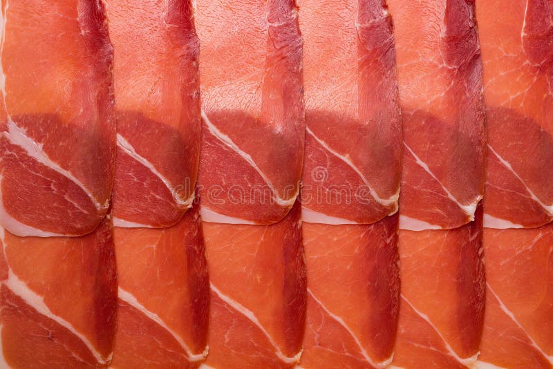 Tasty Meat Background, Thinly Sliced Jamon Stock Photo - Image of ...
