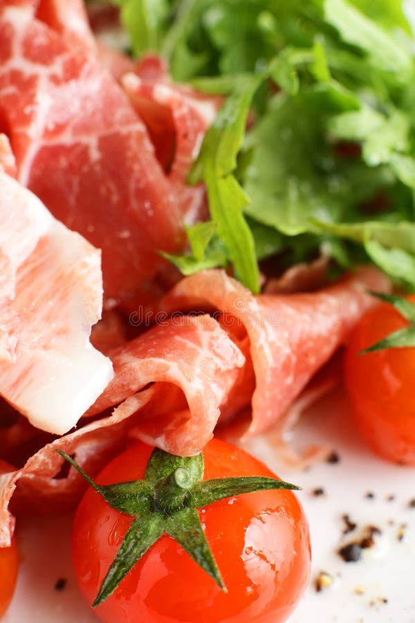 Tasty Meat on White Background Stock Image - Image of dish, appetizer ...