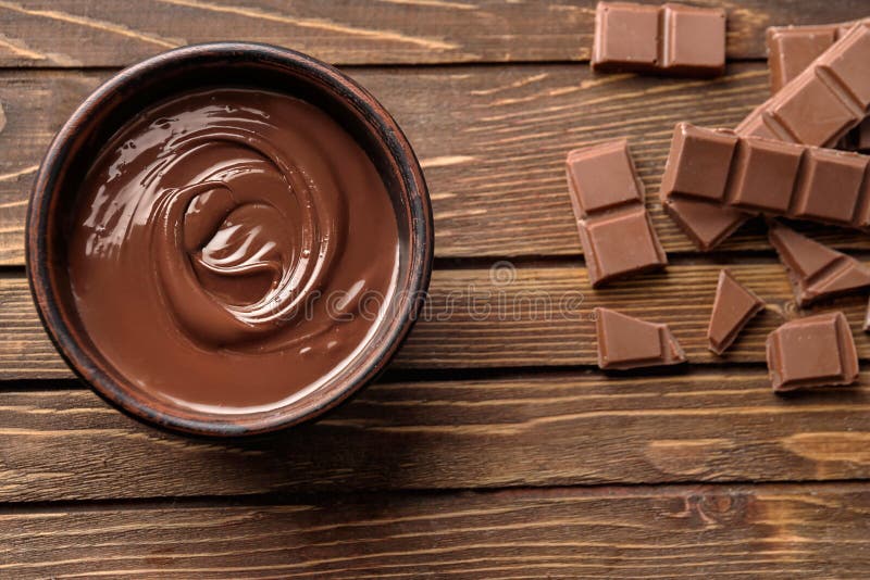 Tasty Melted And Solid Chocolate, Closeup Stock Image - Image of ...