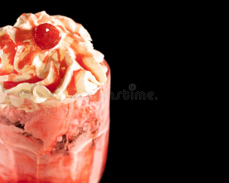 Tasty milk shake in glass stock image. Image of healthy - 180953145