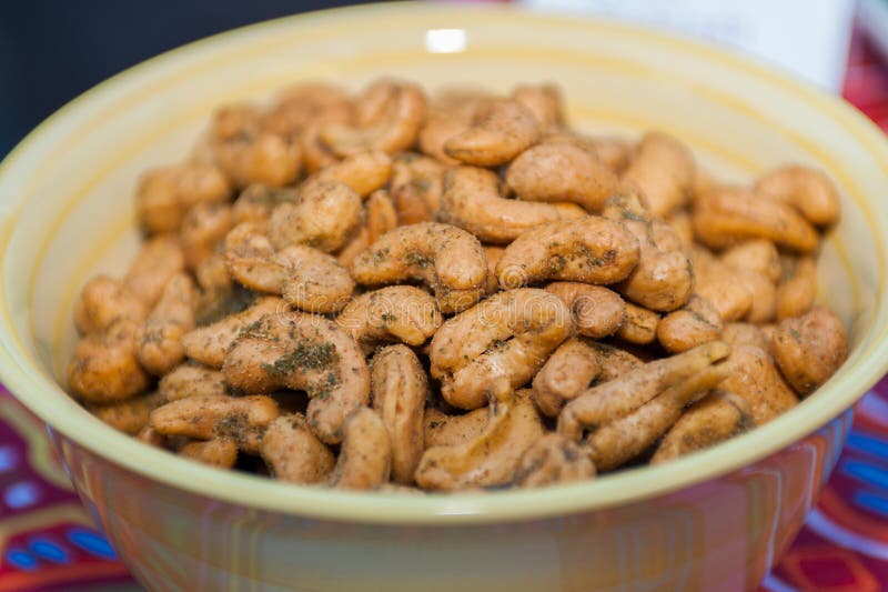 Tasty Nuts on the Buffet Table Stock Photo - Image of spicy, flavor ...