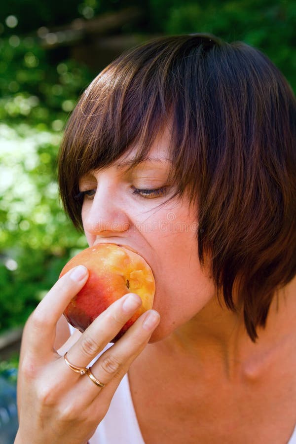 Tasty Peach stock image. Image of food, close, cute, adult - 10425129