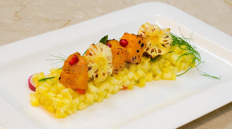 Tasty Pineapple with Great Presentation Stock Photo - Image of bread ...