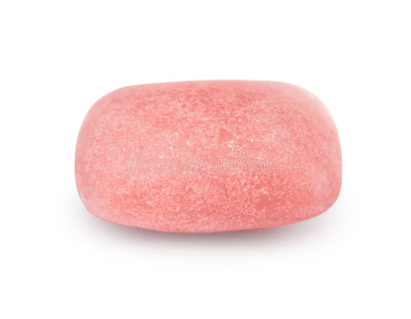Tasty Pink Chewing Gum Isolated on White Stock Photo - Image of ...