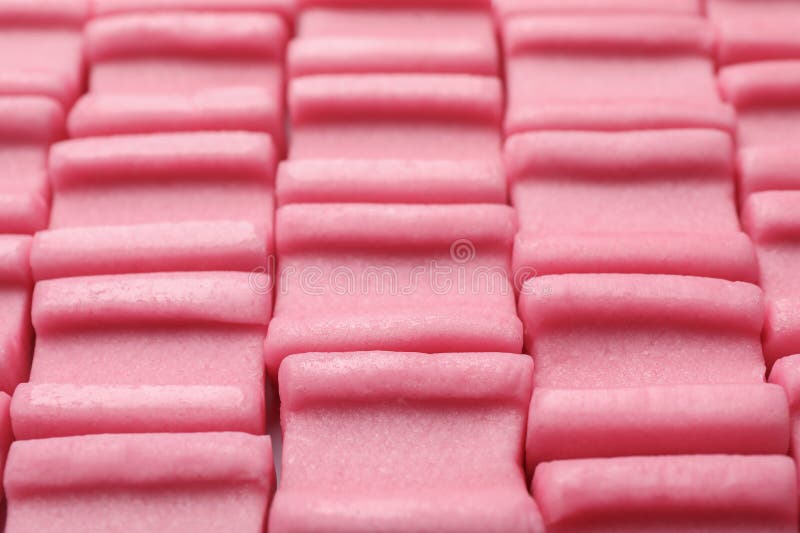 Tasty Pink Chewing Gums Isolated on White Stock Photo - Image of bright ...