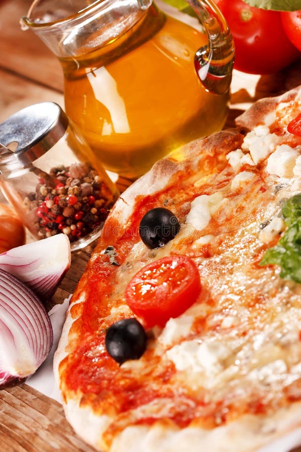 Tasty pizza stock image. Image of restaurant, refreshment - 14640621