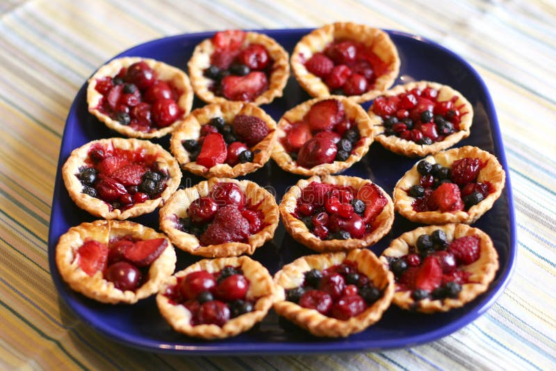 Tasty puff pastry baskets stock image. Image of juice - 2086625