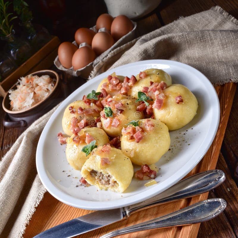 Pyzy are a Type of Polish Dumpling Stock Image - Image of homemade ...