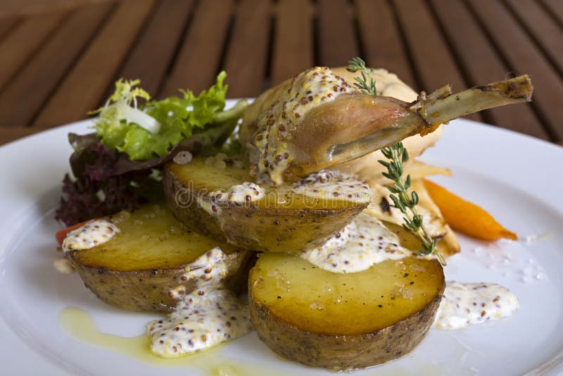 Tasty Rabbit or Chicken Meat with Vegetables Stock Image - Image of ...