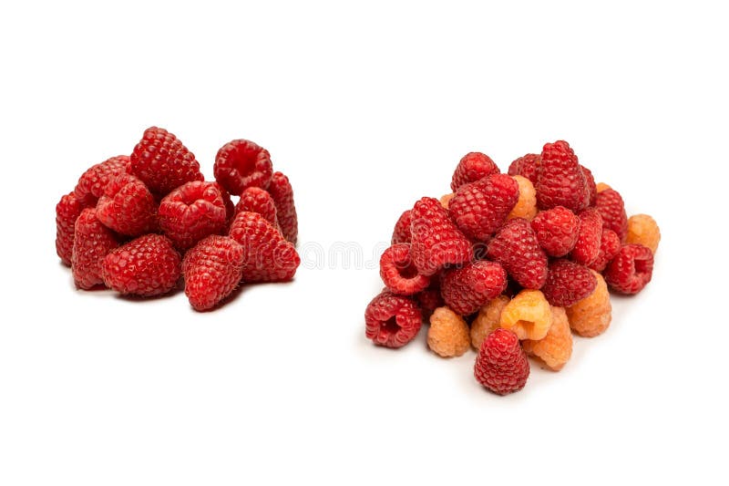 Tasty Raspberries Isolated on White Background Stock Photo - Image of ...