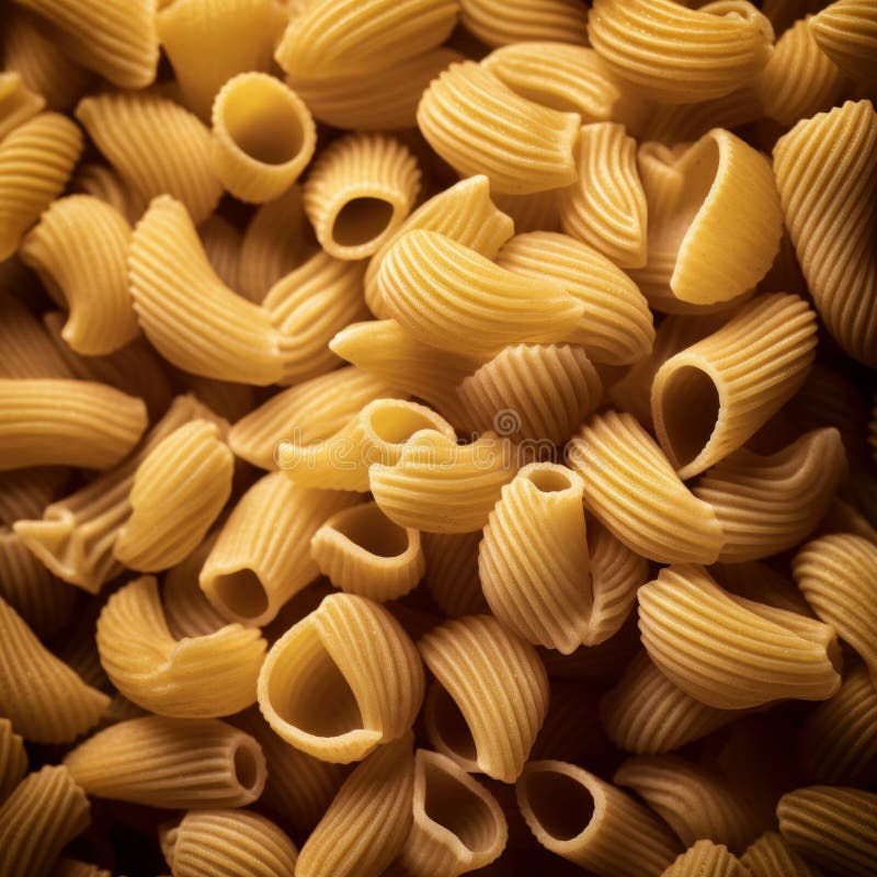Tasty Raw Pasta Close Up Generative AI Stock Illustration ...
