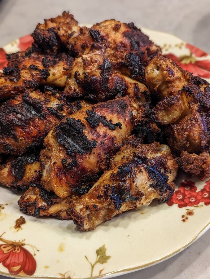 Tasty Ready To Eat Chicken Wings Stock Photo - Image of diet, barbecue ...