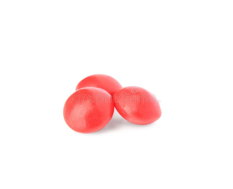 Tasty Red Chewing Gums Isolated On White Stock Image Image Of Bubble