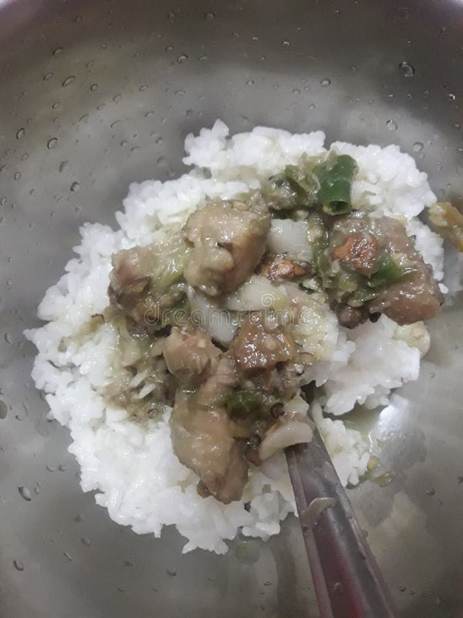 Rice stock image. Image of chicken, rice, soda, chilli - 124464303