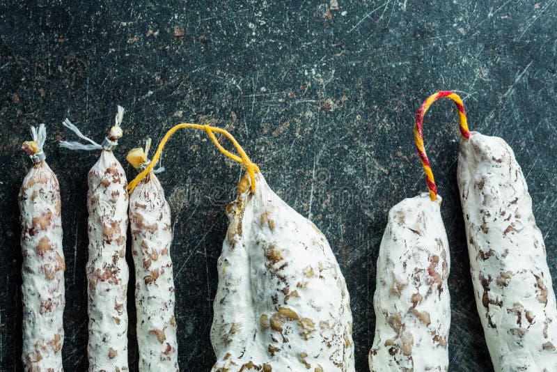 Tasty Salami with White Mold. Stock Image - Image of food, sausage ...
