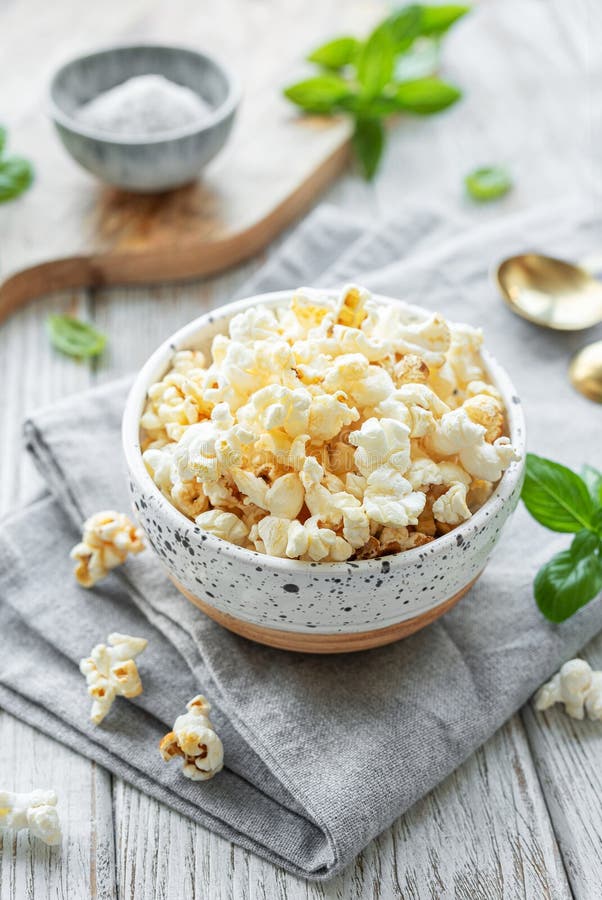 Tasty Salted Homemade Popcorn Stock Photo - Image of tasty, corn: 295657196