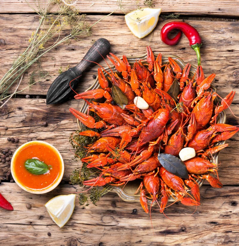 Delicacy boiled crawfish stock image. Image of crayfish - 101502367