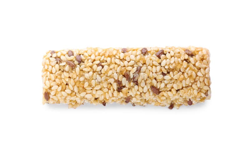 Tasty Sesame Seed Bar Isolated on White Stock Photo - Image of fresh ...
