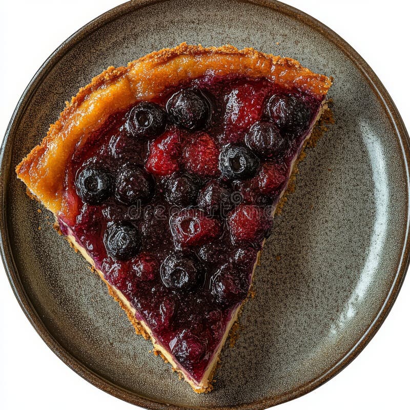 A Tasty Slice of Blueberry Cheesecake, Displayed on an Invisible ...