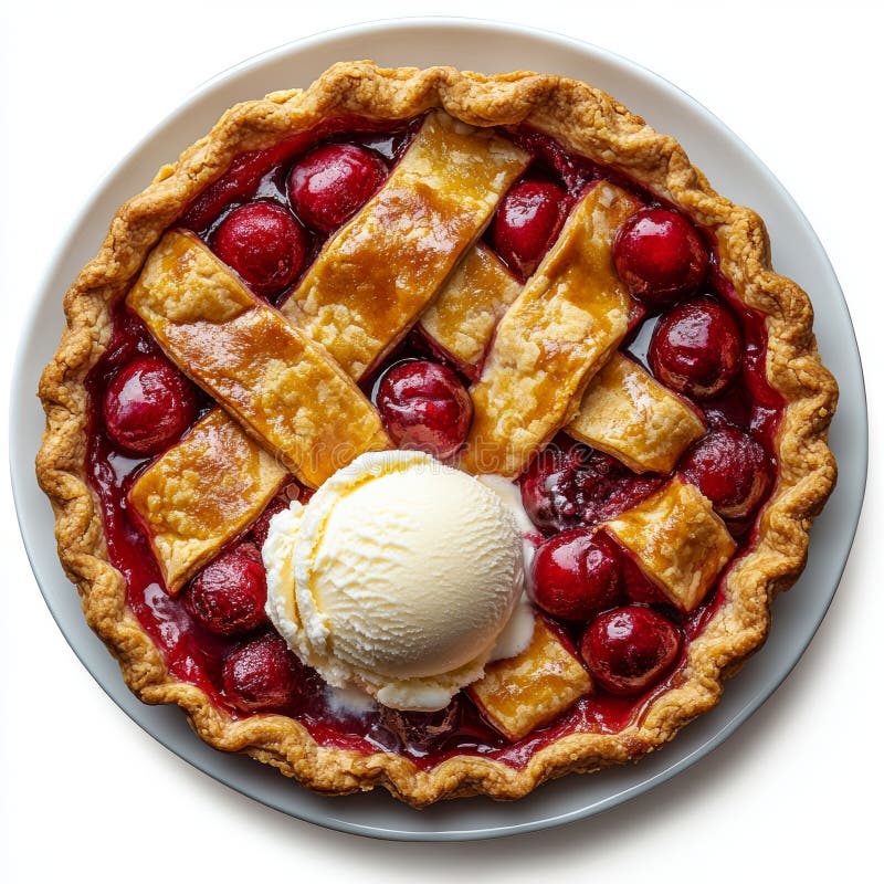 A Tasty Slice of Cherry Pie Set Against a Transparent Backdrop Stock ...