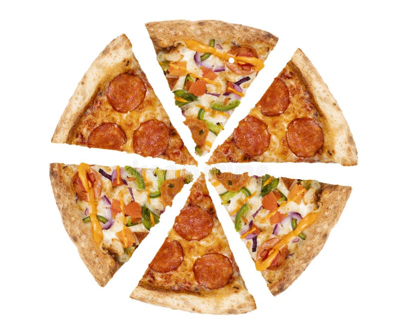 Tasty Slice of Pizza Isolated on a White Background. Sliced Pizza ...