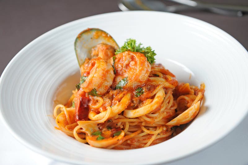 Tasty spaghetti stock photo. Image of gourmet, linguine - 26790124
