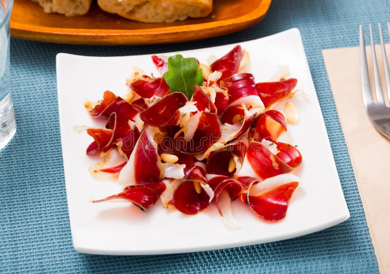 Tasty Spanish Snack - Duck Jamon Stock Photo - Image of hamon ...