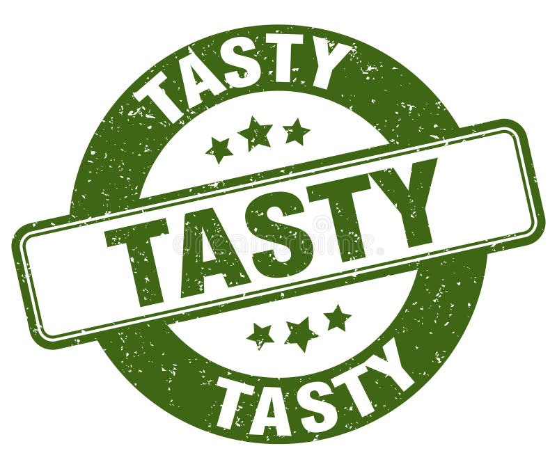 Tasty Stamp. Tasty Label. Round Grunge Sign Stock Vector - Illustration ...
