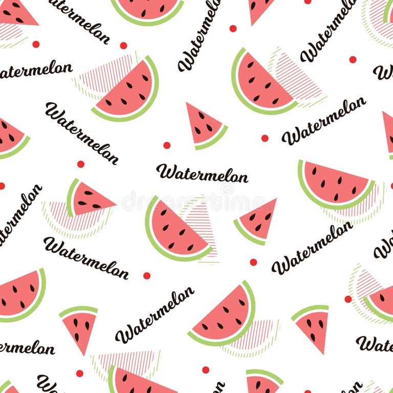 Tasty Summer Watermelon Dreams Vector Pattern Stock Vector ...