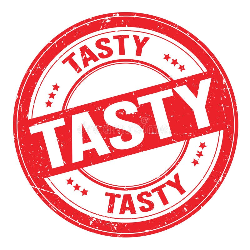 TASTY Text Written on Red Round Stamp Sign Stock Illustration ...
