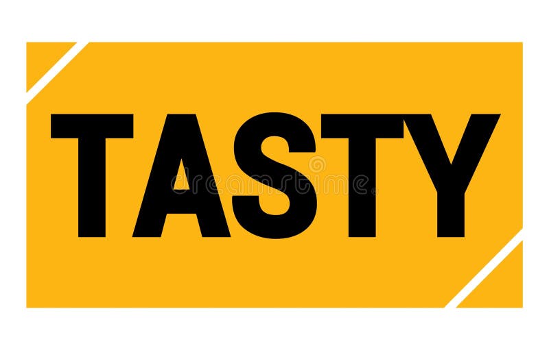 TASTY Text Written on Yellow-black Stamp Sign Stock Illustration ...