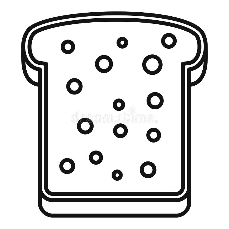 Tasty Toast Icon, Outline Style Stock Vector - Illustration of health ...