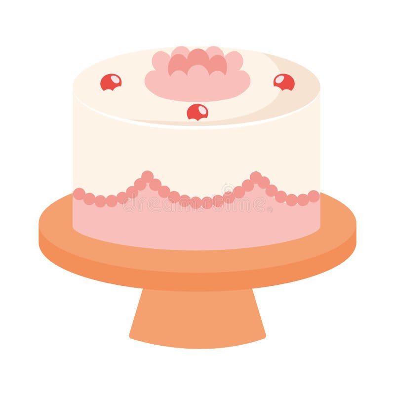 Tasty wedding cake stock vector. Illustration of celebration - 357587550