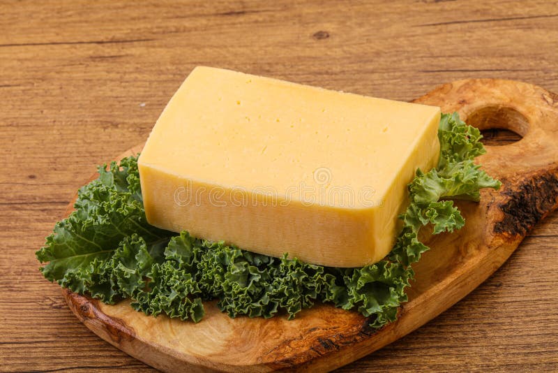 Tasty Yelloow Tilsiter Cheese Brick Stock Image - Image of isolated ...