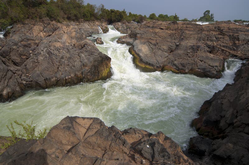 Tat Somphamit (Li Phi Falls) Stock Image - Image of laos, speed: 28161635