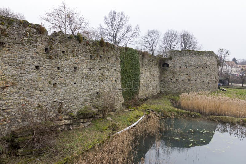 Tata Castle stock image. Image of medieval, hungary - 110050699