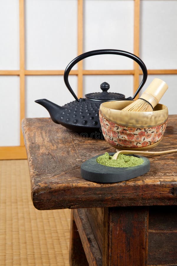 Tatami with green tea stock image. Image of bamboo, herbal - 20248331
