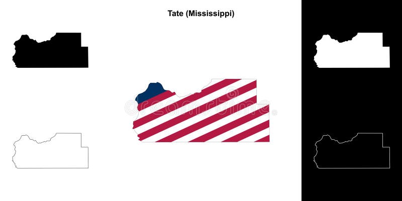 Tate outline map stock vector. Illustration of blank - 323989585