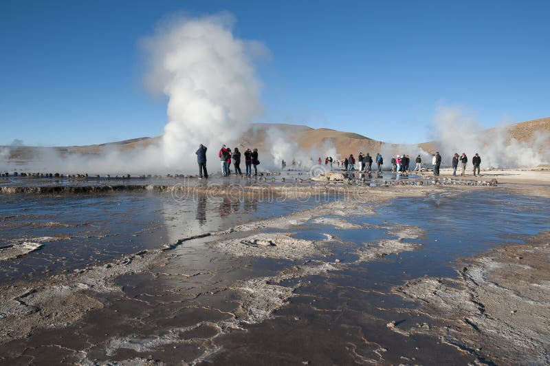 Tatio valley - Chile editorial image. Image of smoke - 28412545