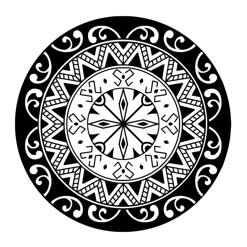 Tatoeage Van Polynesiaanse Cirkels. Aboriginal Samoan. Vector Vector ...