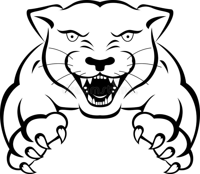Tatouage de panthère illustration stock. Illustration du contour - 26584496